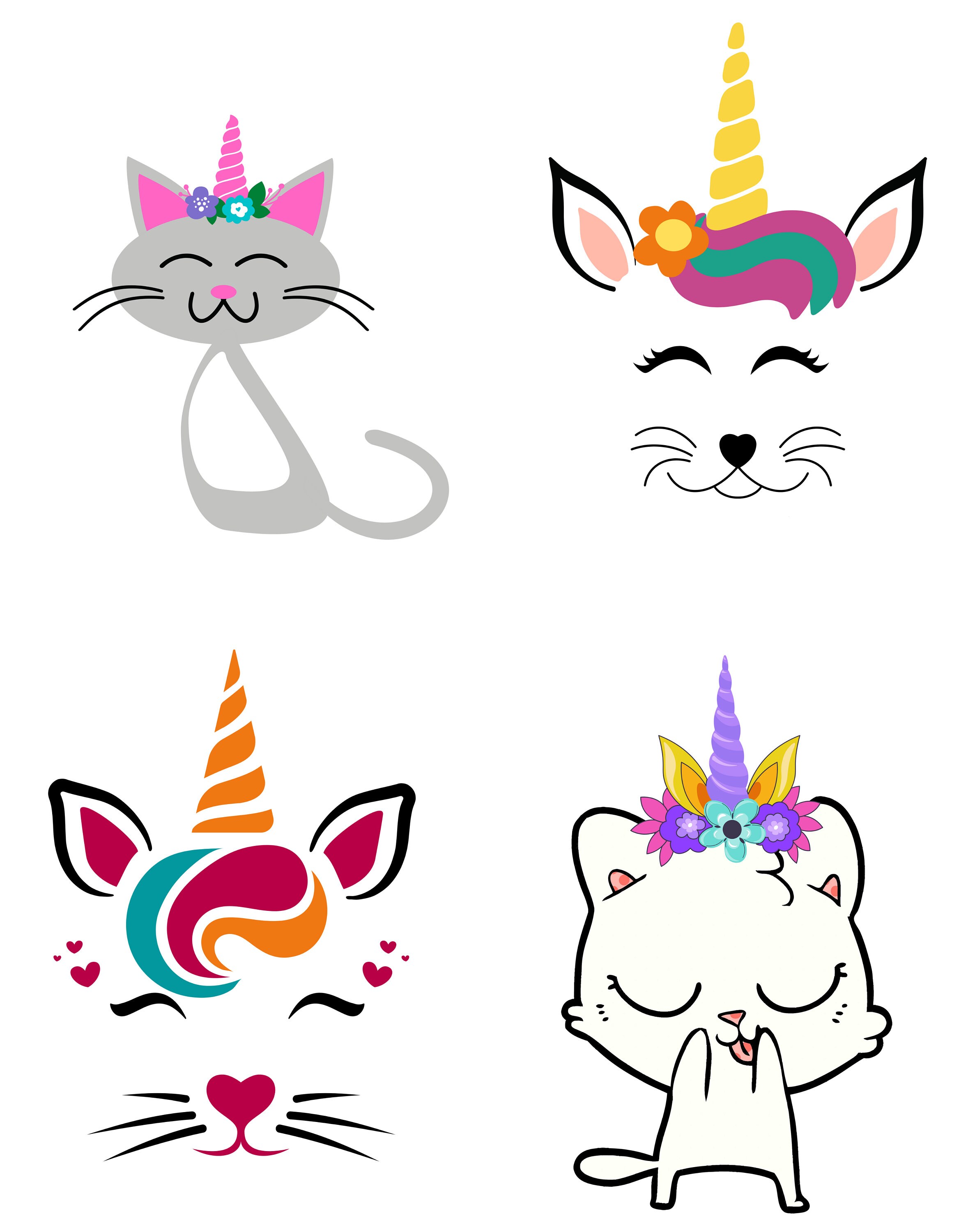 Unicorn Cat Svg | Cat Unicorn Svg | Caticorn Svg | Svg Files for Cricut ...