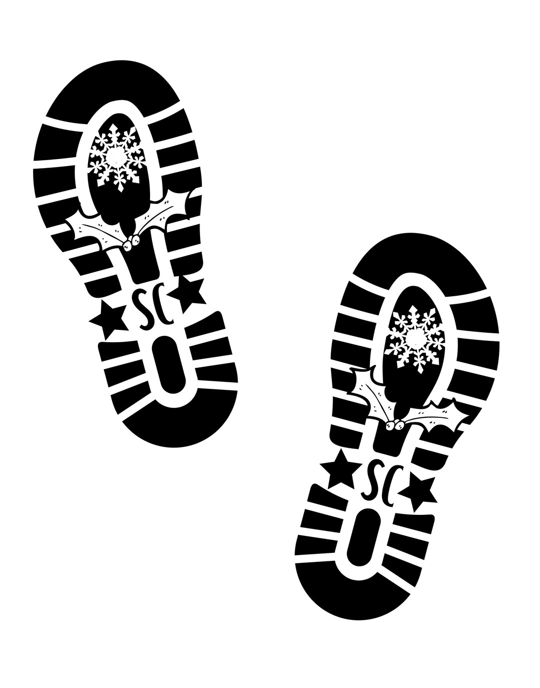 Santa Footprint Svg | Santa Boots Svg | Santa Footsteps Svg | Santa ...