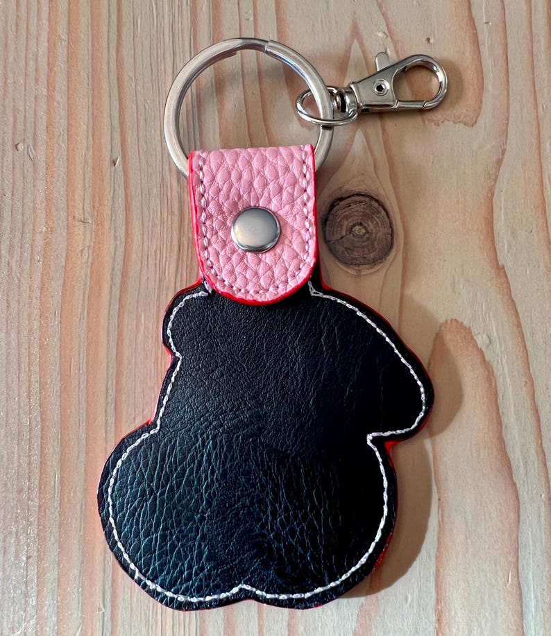 Embroidered Cherry Keychain: Vinyl Zipper Pull, Purse Charm - Etsy
