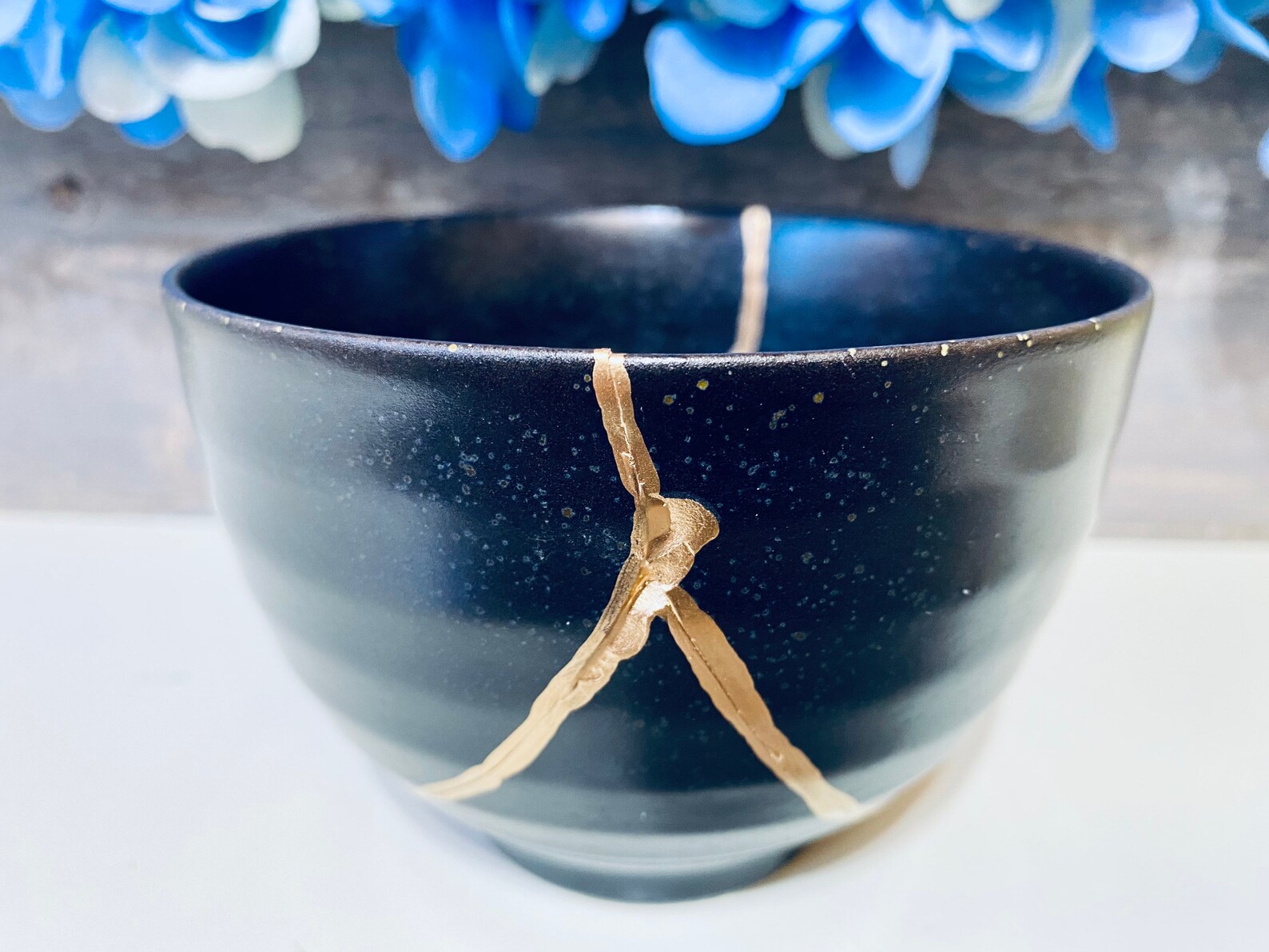 Kintsugi Bowl Kintsugi Black Stoneware Kintsugi Art Home - Etsy