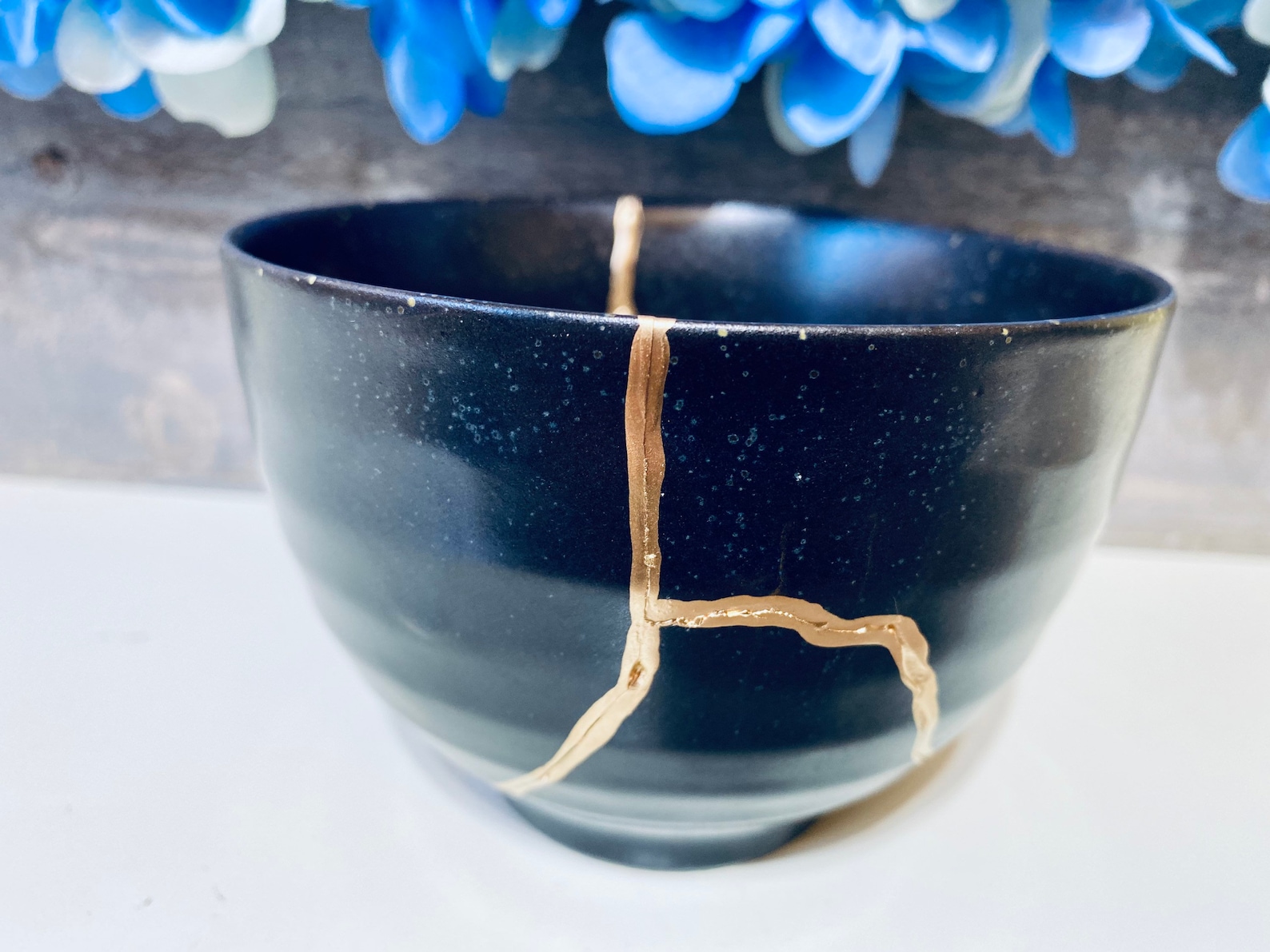 Kintsugi Bowl Kintsugi Black Stoneware Kintsugi Art Home - Etsy