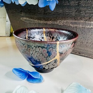 Kintsugi Bowl, Kintsugi Dragon Scale Teacup, Kintsugi Art, Bronze ...