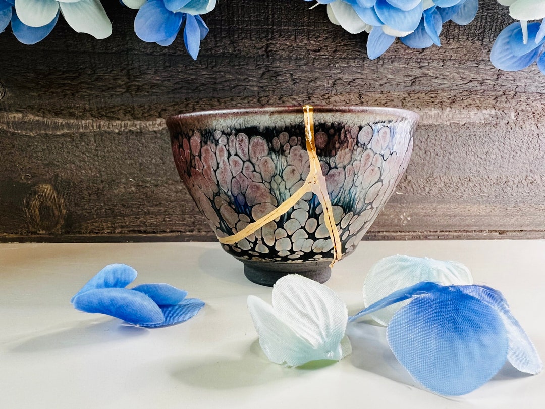 Kintsugi Bowl, Kintsugi Dragon Scale Teacup, Kintsugi Art, Bronze ...