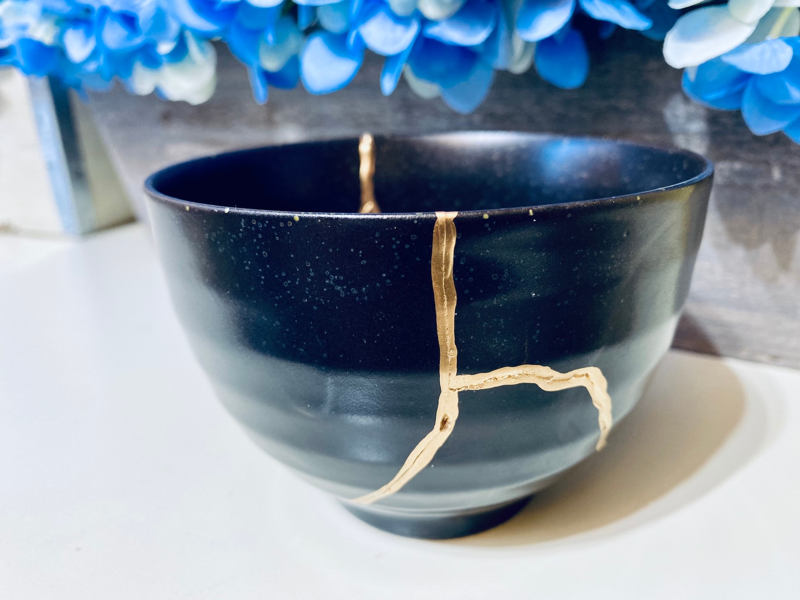 Kintsugi Bowl Kintsugi Black Stoneware Kintsugi Art Home - Etsy