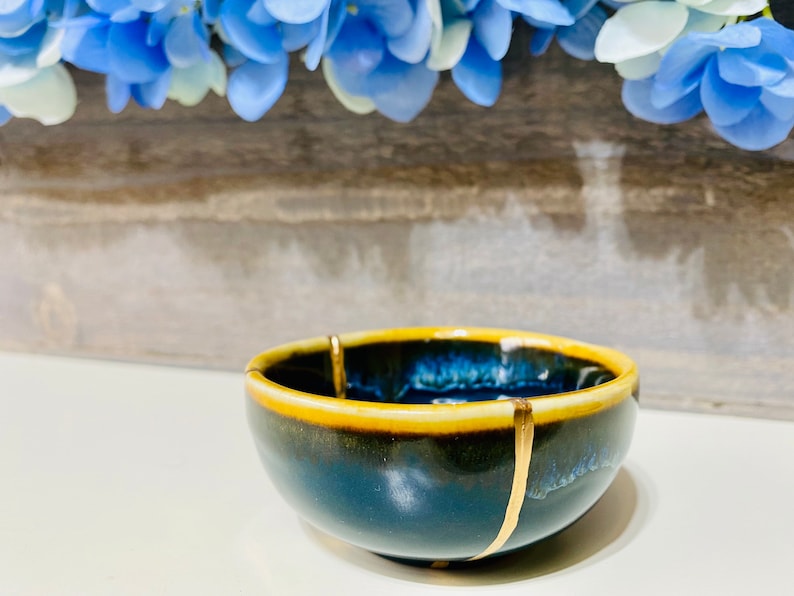 Kintsugi Bowl Kintsugi Green Teacup Kintsugi Pottery - Etsy