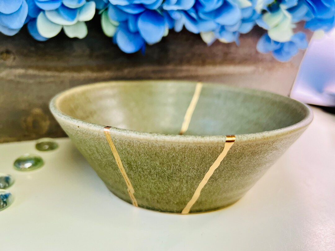 Kintsugi Bowl, Kintsugi Stone Bowl, Kintsugi Pottery, Minimalist, Fall ...