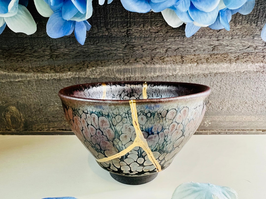Kintsugi Bowl, Kintsugi Dragon Scale Teacup, Kintsugi Art, Bronze ...