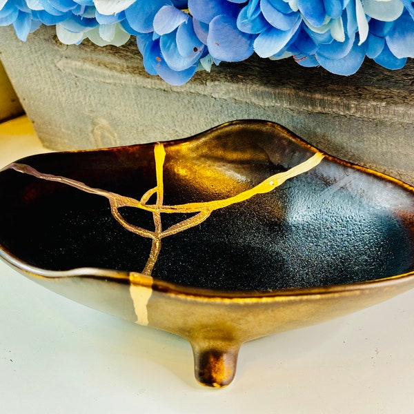 Bronze and Gold Vase - Etsy UK