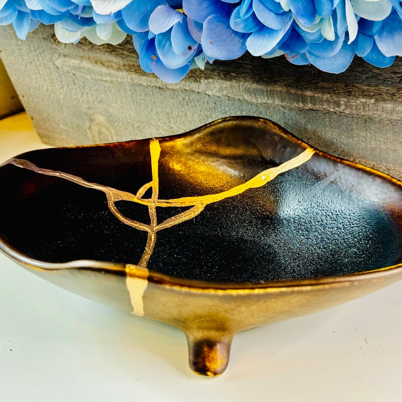 Bronze and Gold Vase - Etsy UK