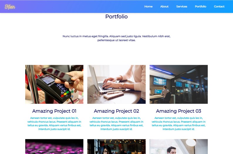Klein - Bootstrap 5 Responsive Portfolio Template - Etsy