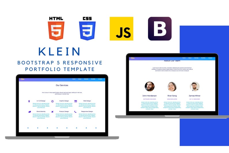 Klein - Bootstrap 5 Responsive Portfolio Template - Etsy