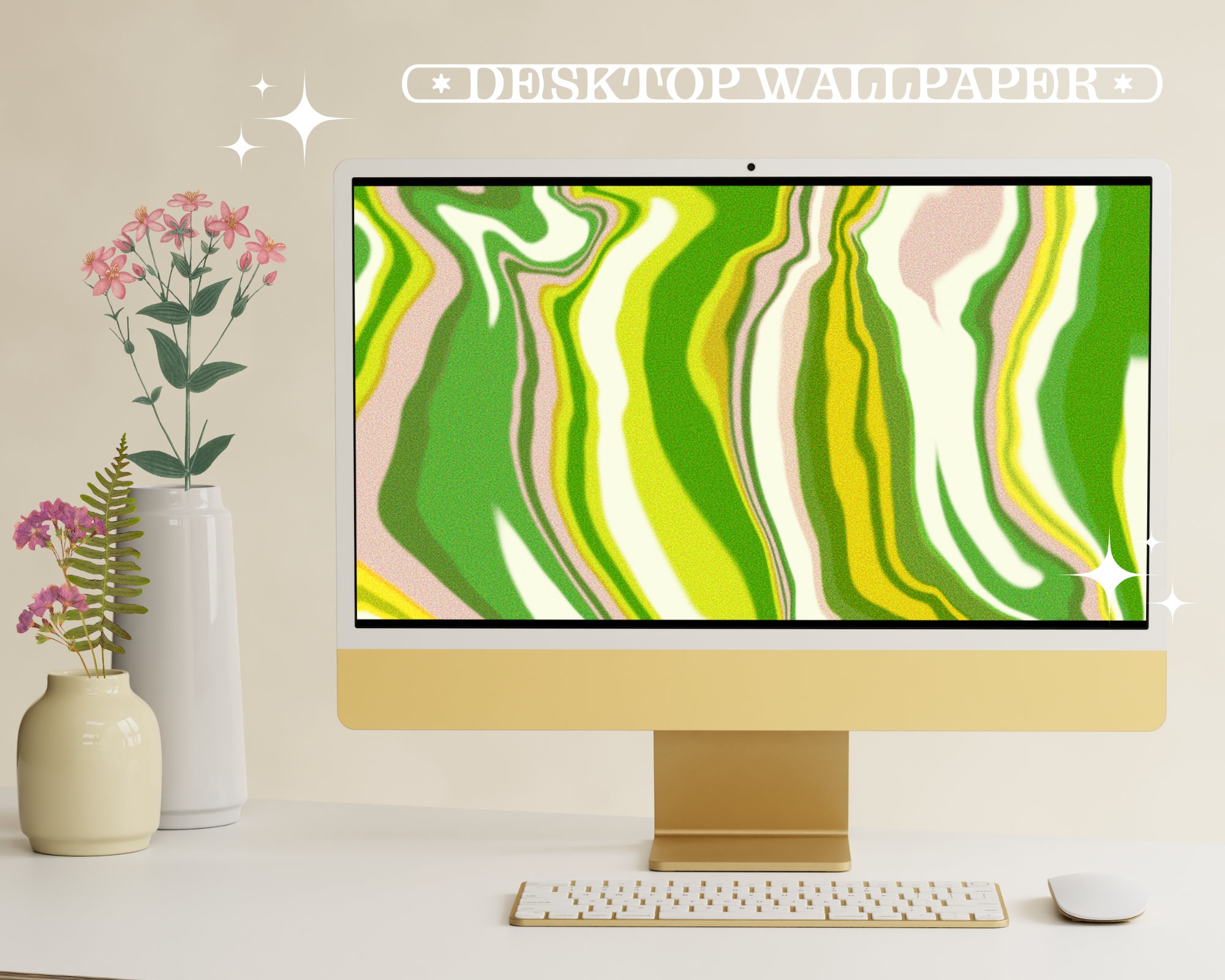 Retro 'liquified Dreams' Desktop Wallpaper - Etsy