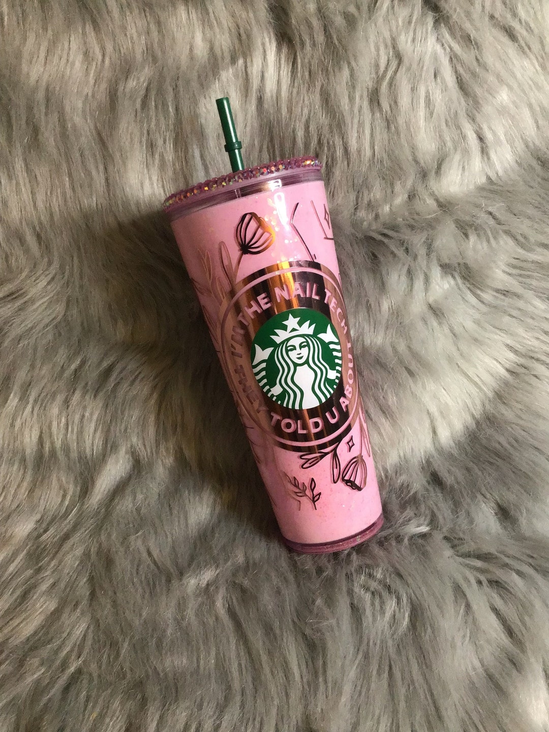 Nail Tech Starbucks Snowglobe Cup, Custom Nail Tech Starbucks Cup ...