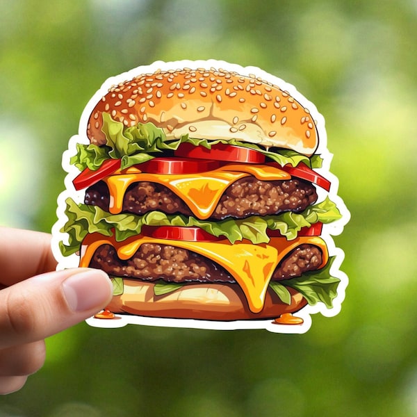 Cheeseburger Sticker - Etsy