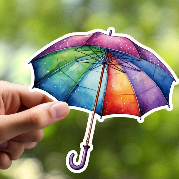 Rainbow Umbrella - Etsy