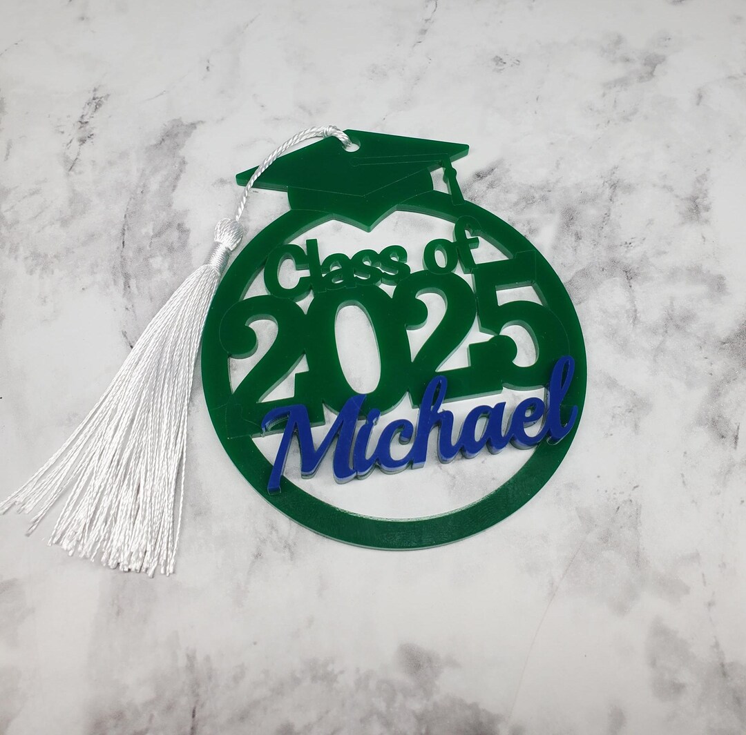 Custom Class of 2025 Acrylic Rearview Mirror Hanger, Graduation Decor ...