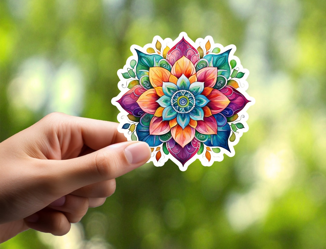 Mandala Sticker, Laptop Sticker, Planner Sticker, Journal Sticker ...