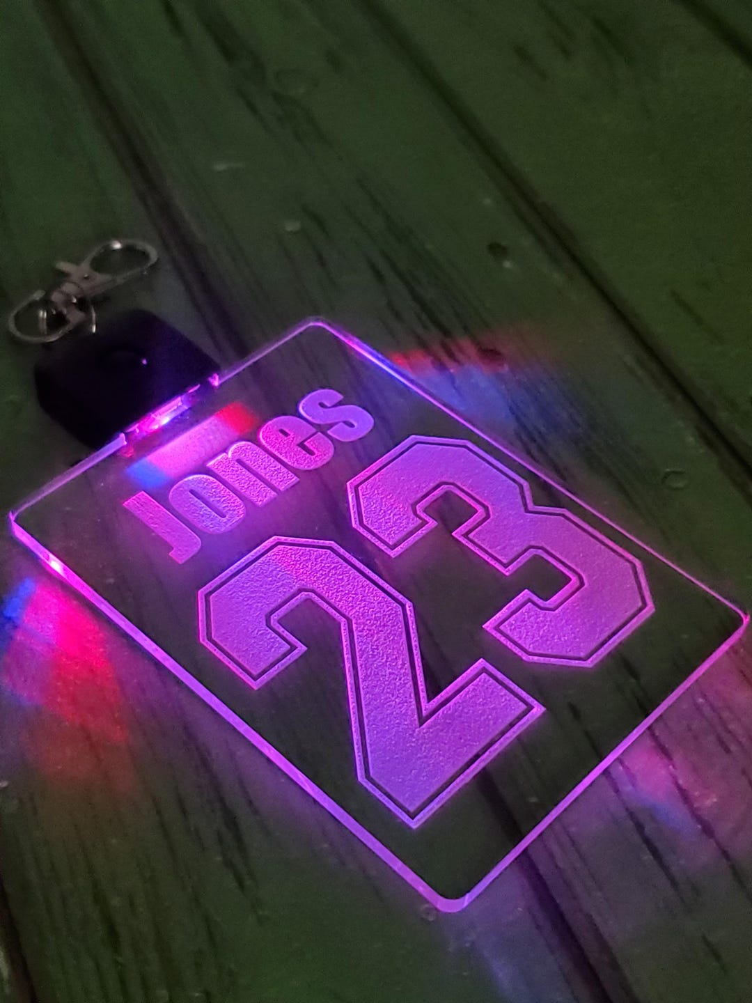 Custom Mock Jersey Acrylic LED Lanyard, Sports LED Badge, Game Day Gear ...