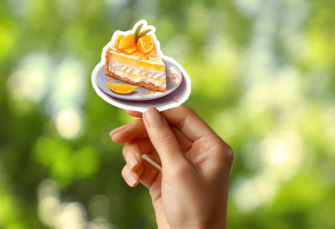 Orange Creamsicle Cheesecake Sticker, Dessert Sticker, Notebook Sticker ...