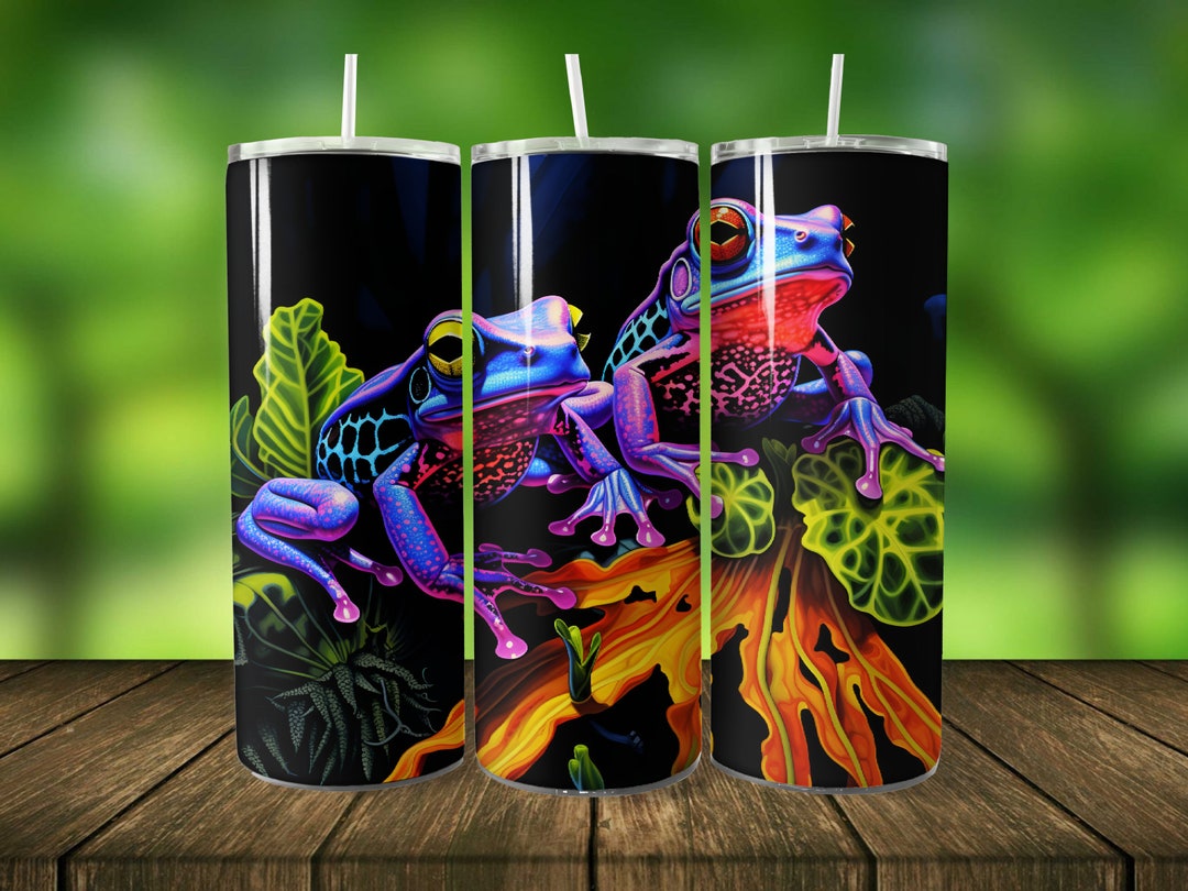 Neon Poison Dart Frogs Tumbler 20 Oz Skinny Tumbler - Etsy
