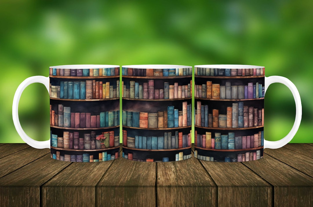 Book Worm Mug, 11 Oz Ceramic Coffee Cup, Tea Mug, Librarian Gift, Book ...