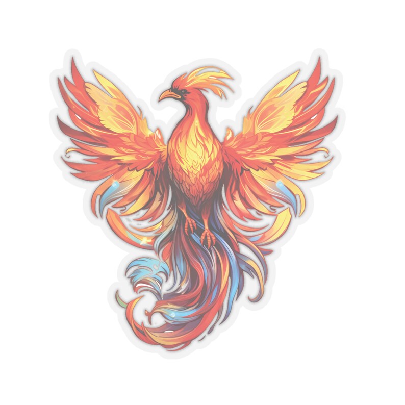 Phoenix Bird Rising Sticker - Etsy