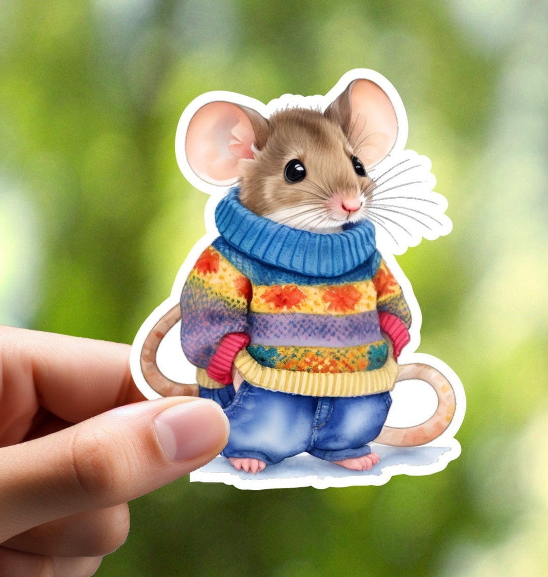 Little Mouse Sticker Laptop Sticker Scrapbook Sticker - Etsy