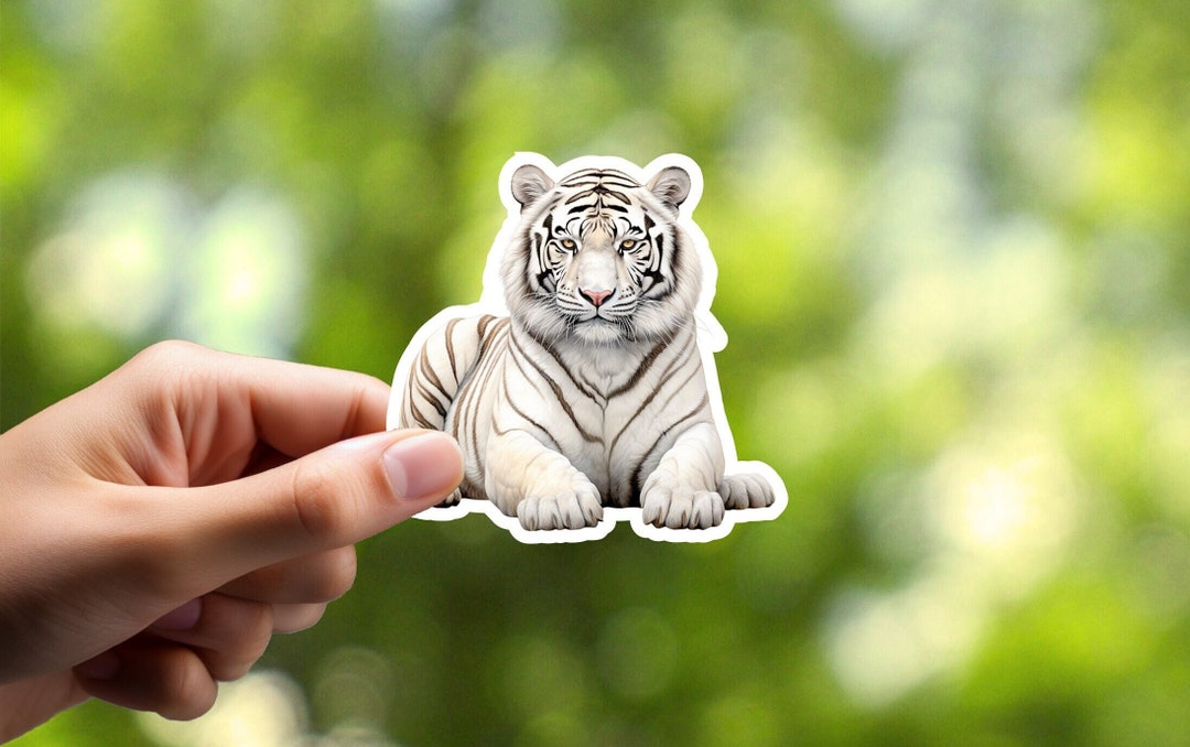 White Tiger Sticker, Wild Cat Sticker, Journal Sticker, Planner Sticker ...