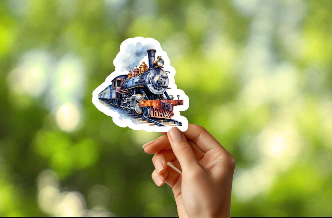 Steam Engine Train Sticker, Transportation, Notebook Sticker, Planner ...
