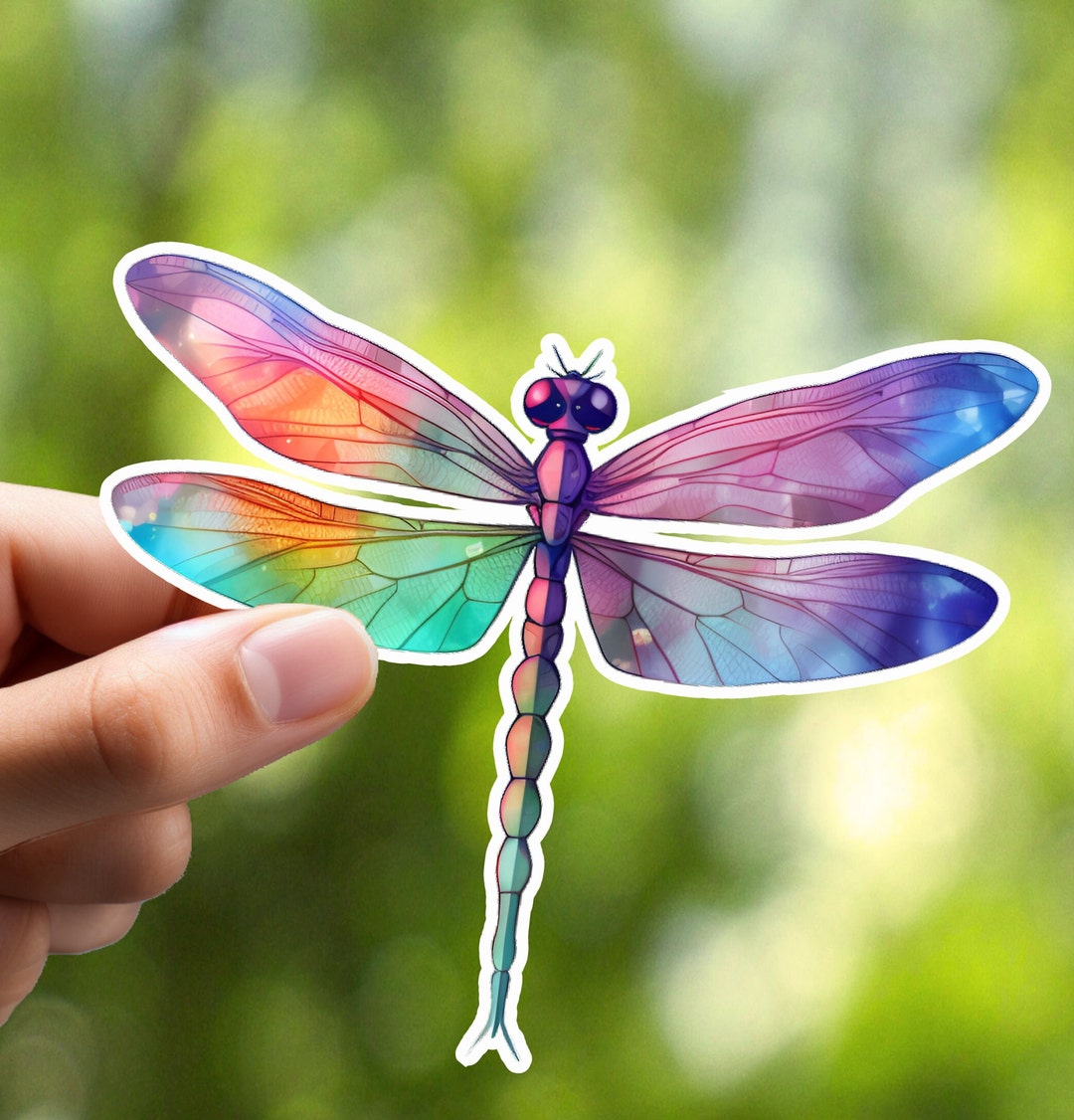 Digital Watercolor Dragonfly Sticker PNG Sticker Journal Sticker Laptop ...