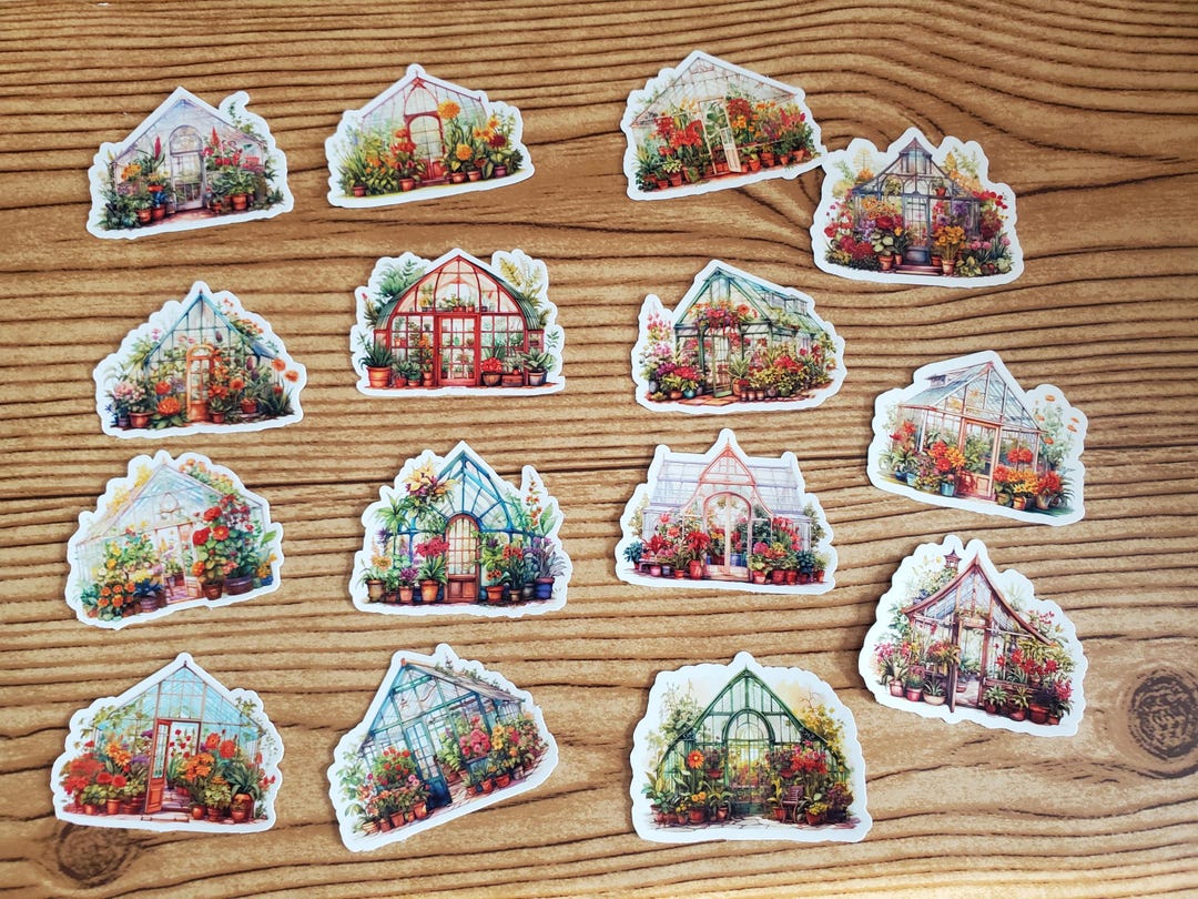 Greenhouses Sticker Collection, Green House Sticker Pack, Sticker ...
