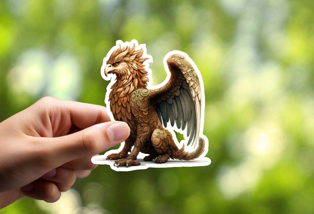 Griffin Sticker, Mythical Creature, Laptop Sticker, Notebook Sticker ...