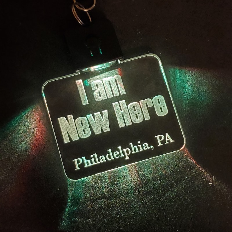 Acrylic Light up Badge - Etsy