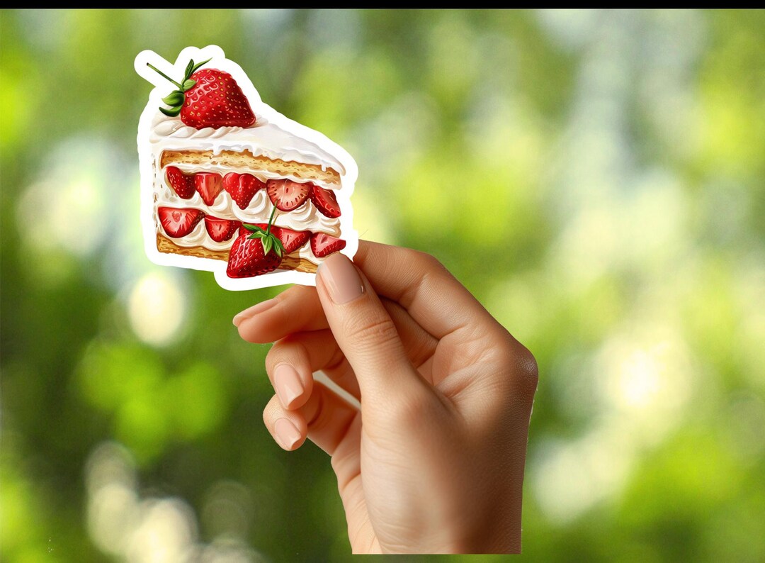Strawberry Shortcake Sticker, Food Sticker, Planner Sticker, Journal ...