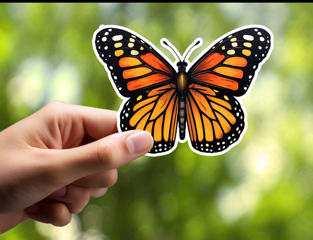 Digital Monarch Butterfly Sticker PNG Sticker Laptop Sticker Journal ...