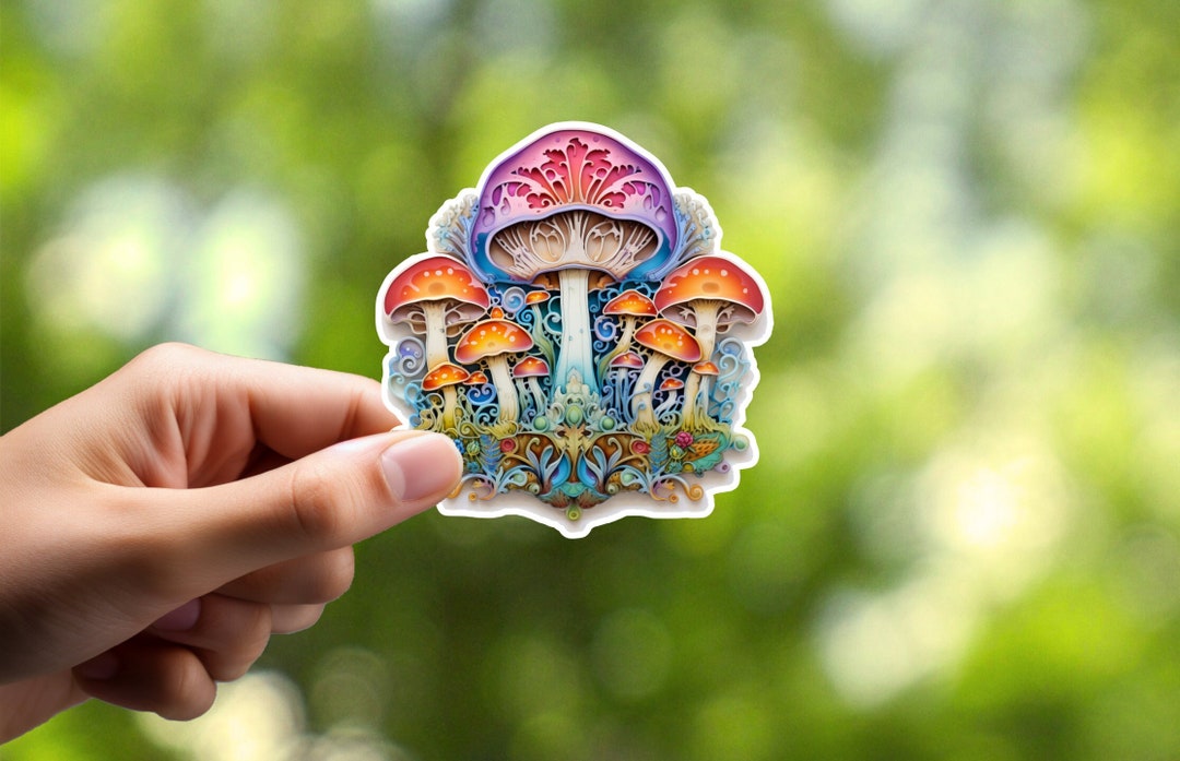 Mushroom Sticker, Fungus Sticker, Laptop Sticker, Notebook Sticker ...