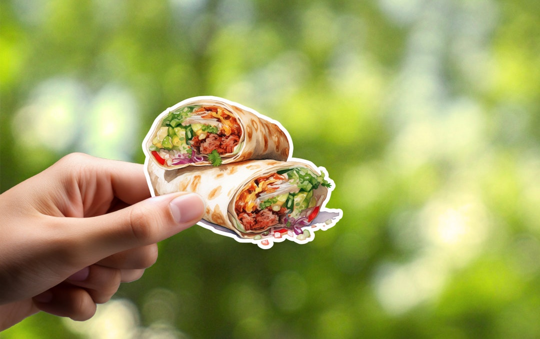 Burrito Sticker, Food Sticker, Notebook Sticker, Planner Sticker ...