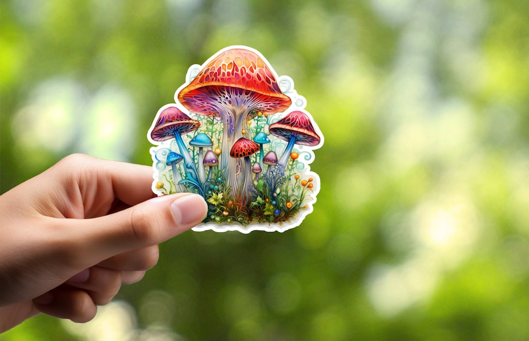 Mushroom Sticker, Fungus Sticker, Laptop Sticker, Notebook Sticker ...