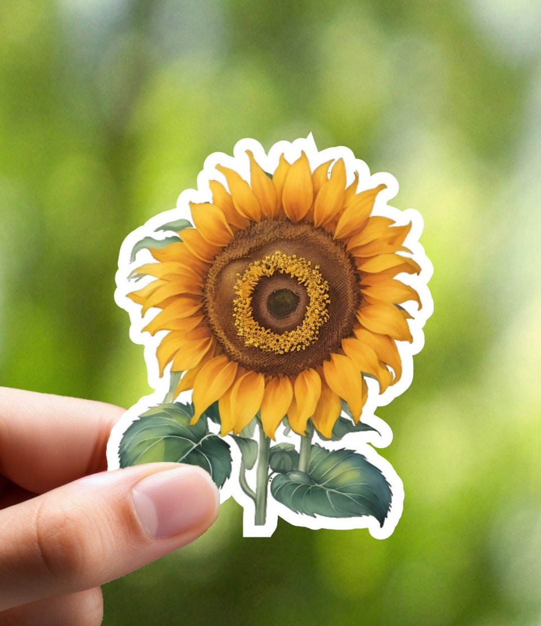 Sunflower Sticker, Flower Sticker, Laptop Sticker, Journal Sticker ...