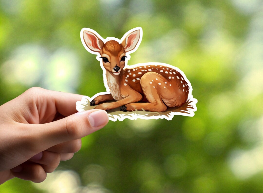 Fawn Sticker, Deer Sticker, Laptop Sticker, Journal Sticker, Scrapbook ...