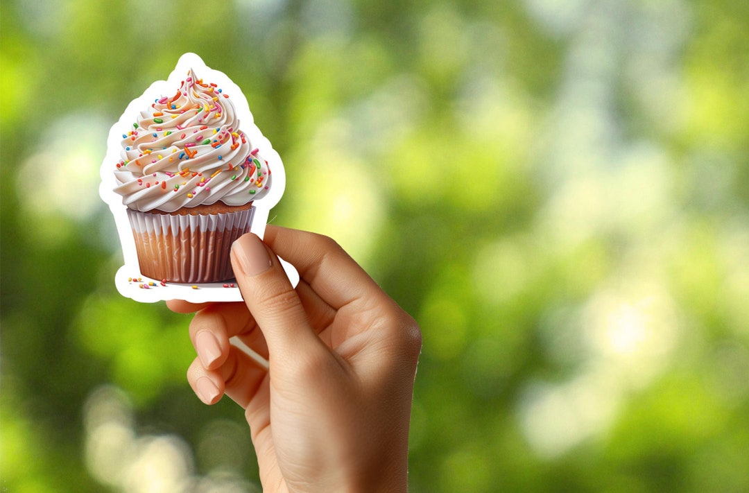 Vanilla Cupcake Sticker, Food Sticker, Notebook Sticker, Planner ...