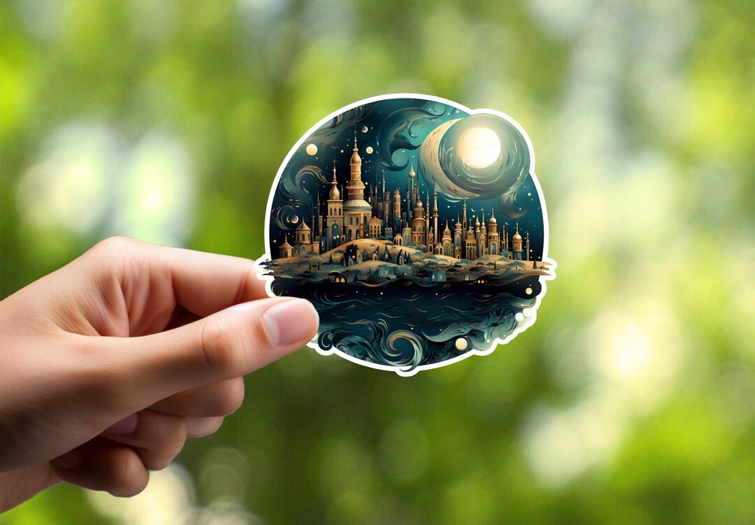 City at Night Sticker, Notebook Sticker, Journal Sticker, Planner ...