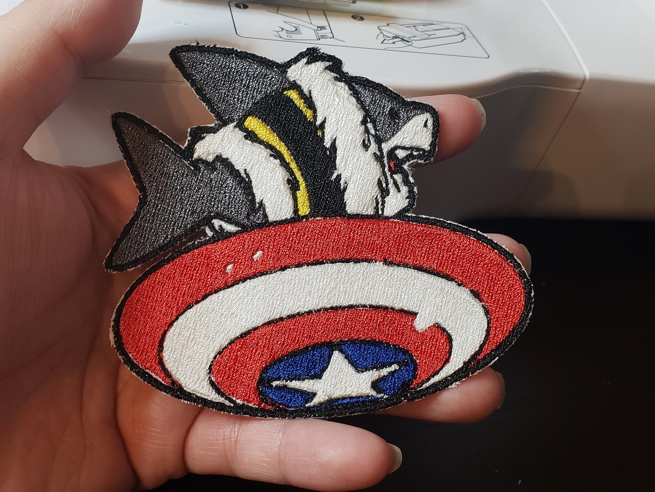 Jeff the Landshark Captain America Shield Patch - Etsy
