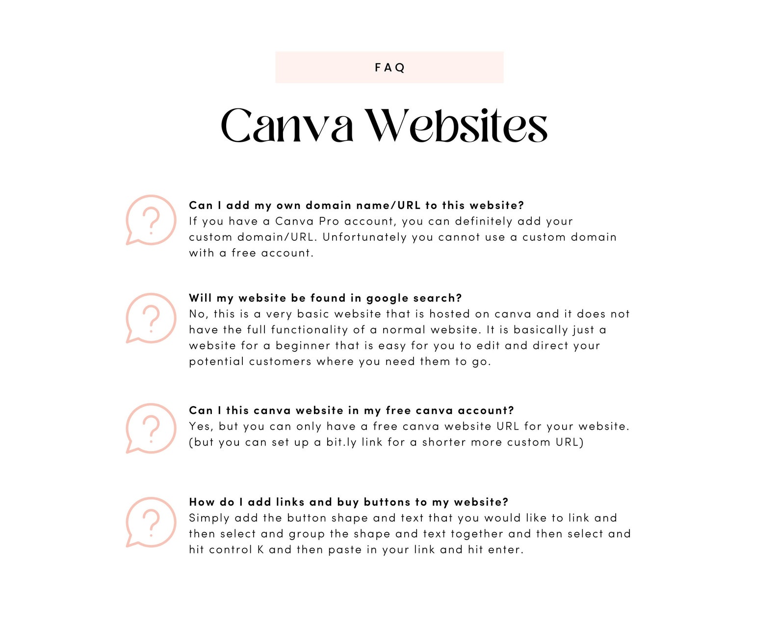 Editable Link-in-bio Canva Website Template for Coaches - Etsy
