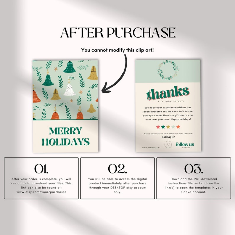 Editable Business Thank You Card Small Business Package Insert Card ...