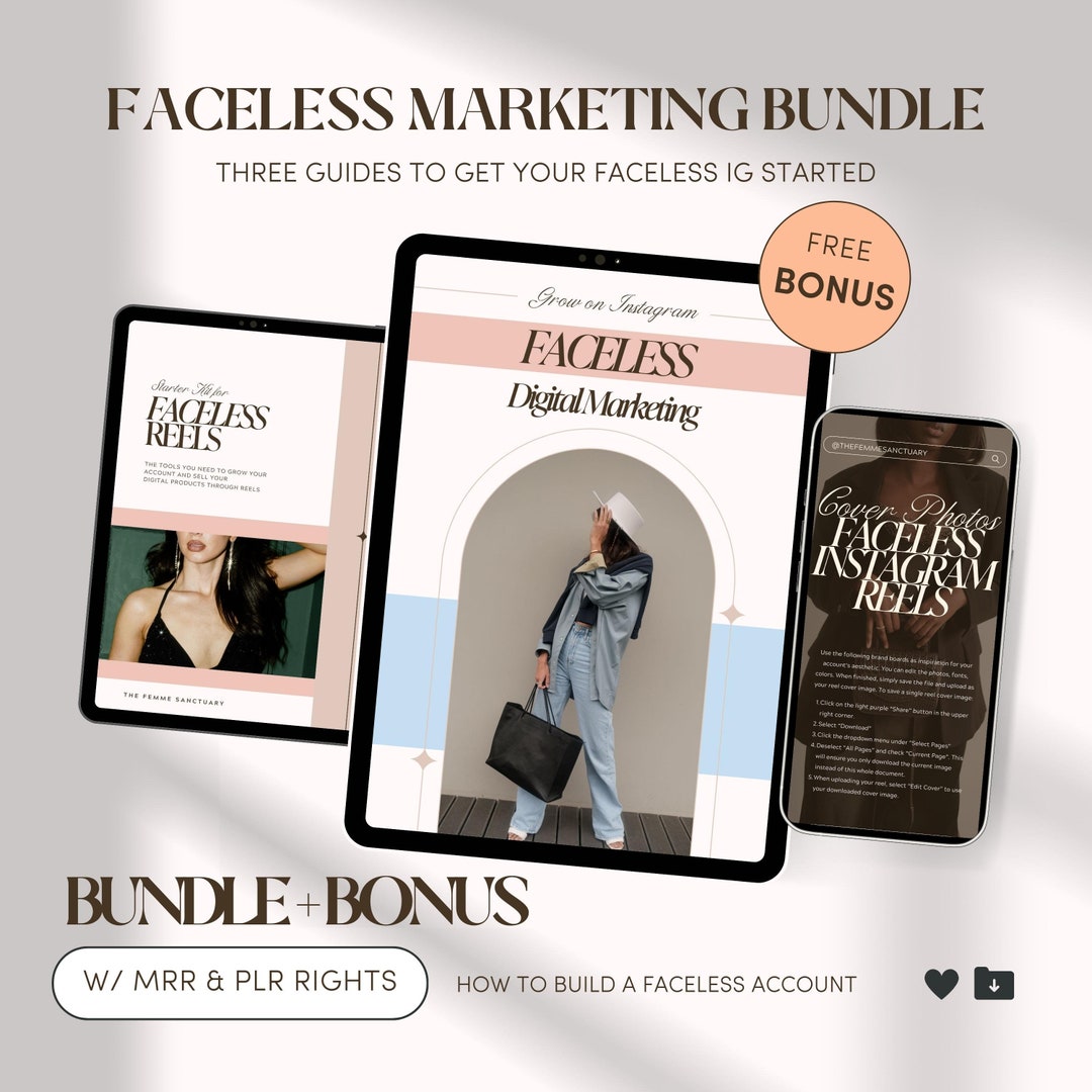 Faceless Marketing Bundle Digital Products Resell Rights Passive Income
