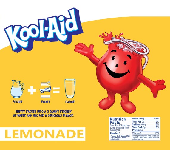 Kool Aid Lemonade Fun Digital PNG Sublimation Tumbler Shirt - Etsy