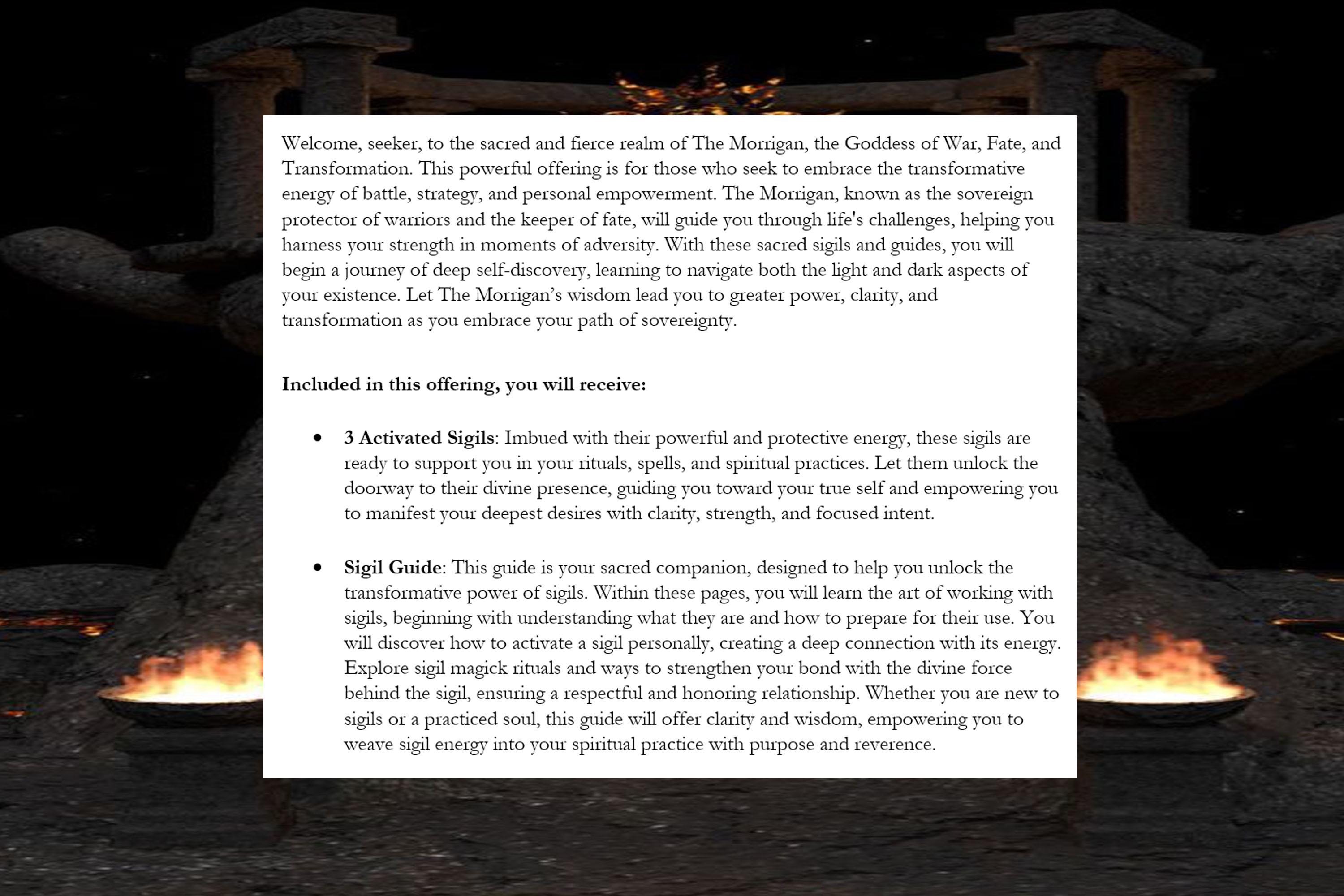 The Morrigan Activated Sigils Sigil Guide Working Demon Magic Book of ...