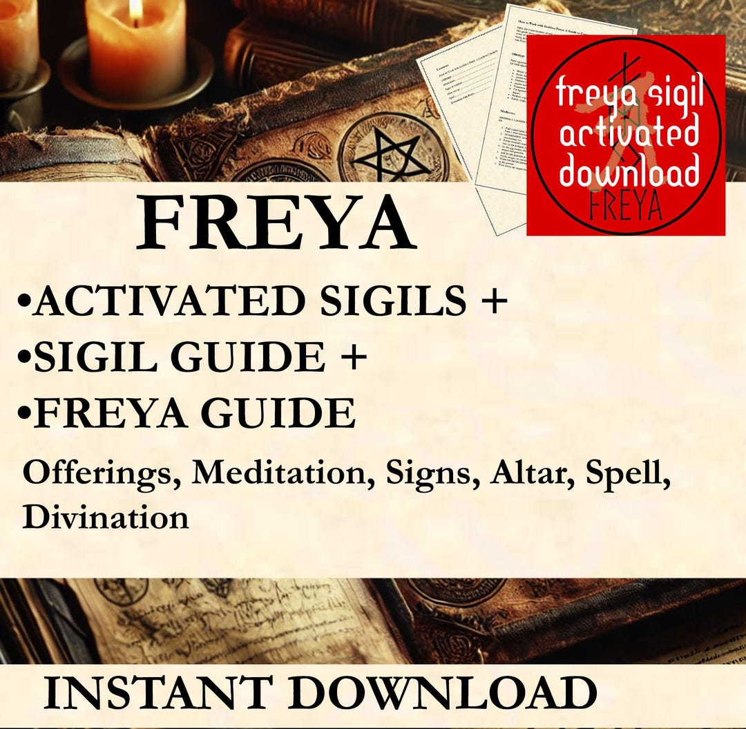 Freya Activated Sigils & Guide Working With Demon Magic Book of Shadows ...