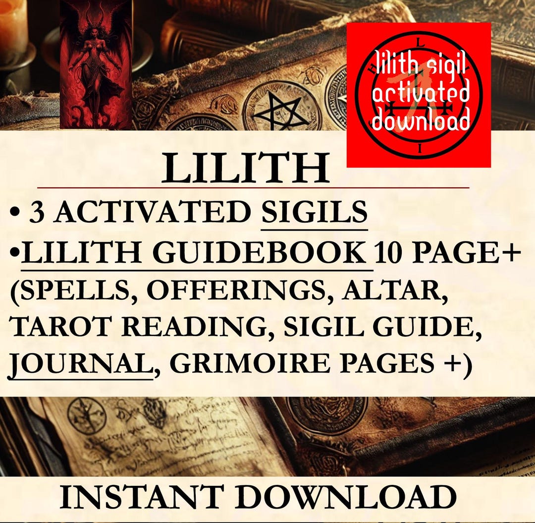 Lilith Guide & Lilith Activated Sigils Working With Demon Magic Book of ...